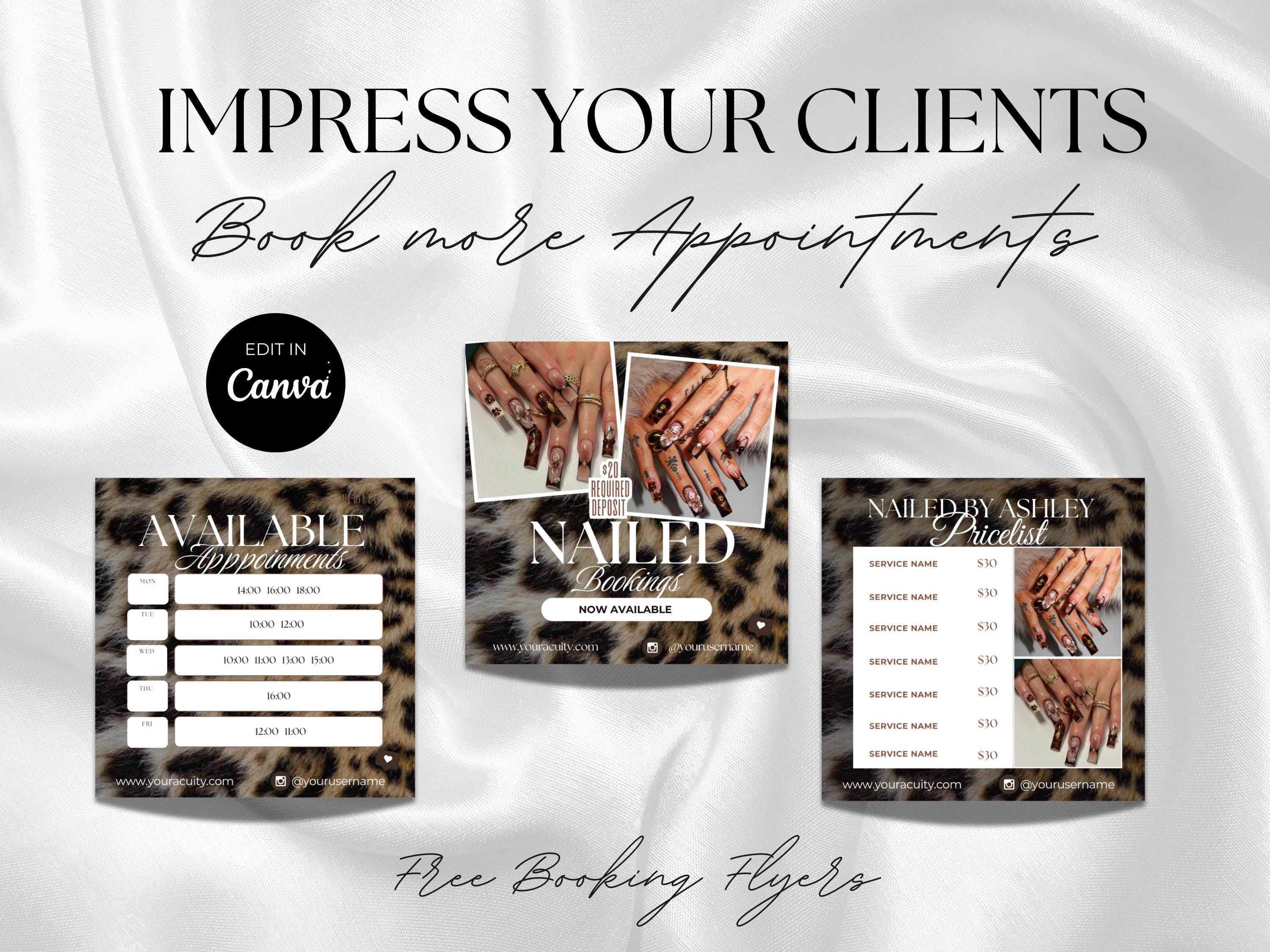 Nail Tech Acuity Scheduling Template Nail Website Nail Tech Acuity ...