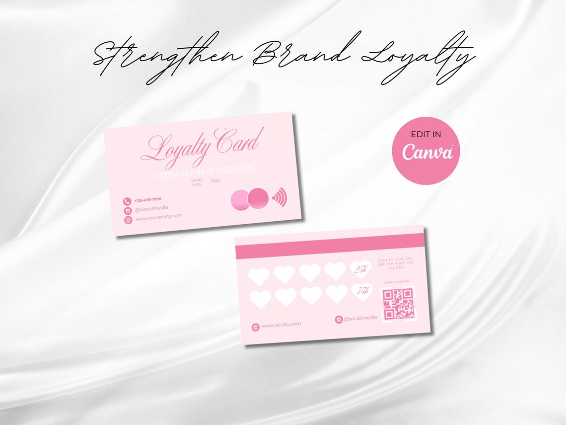 Loyalty Cards Nail Business VIP Loyalty Card Templates Hair Business ...