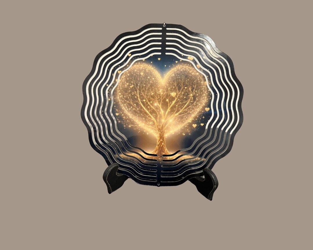 Gold Heart Wind Spinner - Etsy