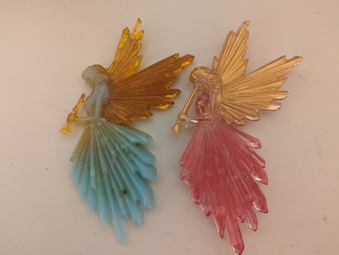 Resin Angels With Crystal Chips - Etsy