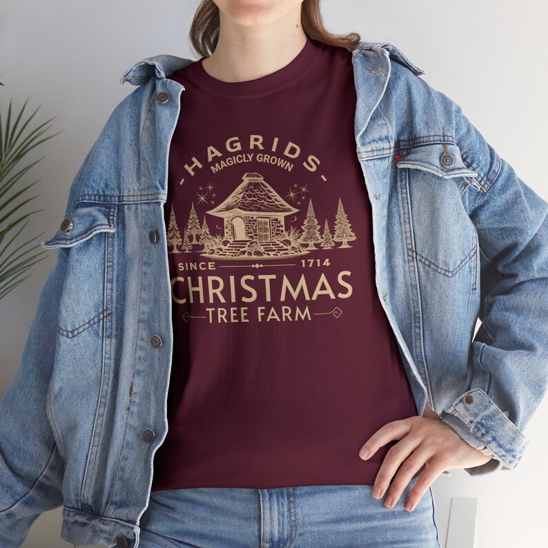 Hagrid Shirt, Christmas Tree Farm, Hagrids Hut T-shirt, Magic Trees ...