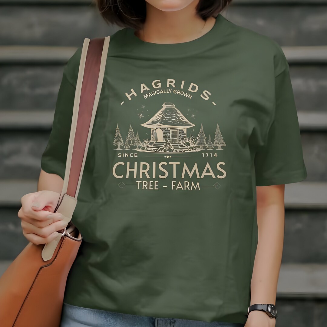 Hagrid Shirt, Christmas Tree Farm, Hagrids Hut T-shirt, Magic Trees ...