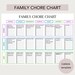 Family Chore Chart Family Chore Chart Printable Cleaning Checklist ...
