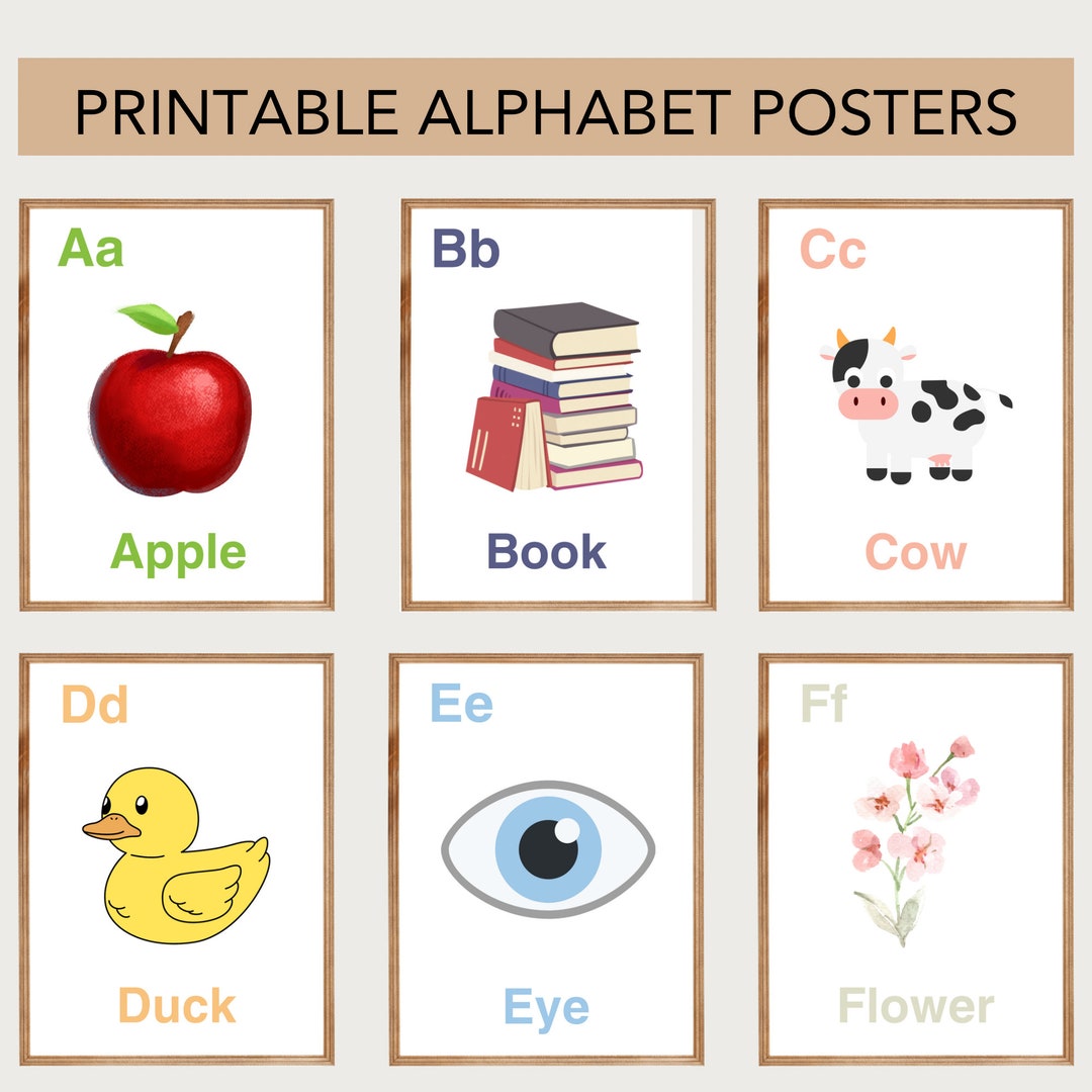Alphabet Posters Alphabet Wall Poster Educational Posters School Poster ...