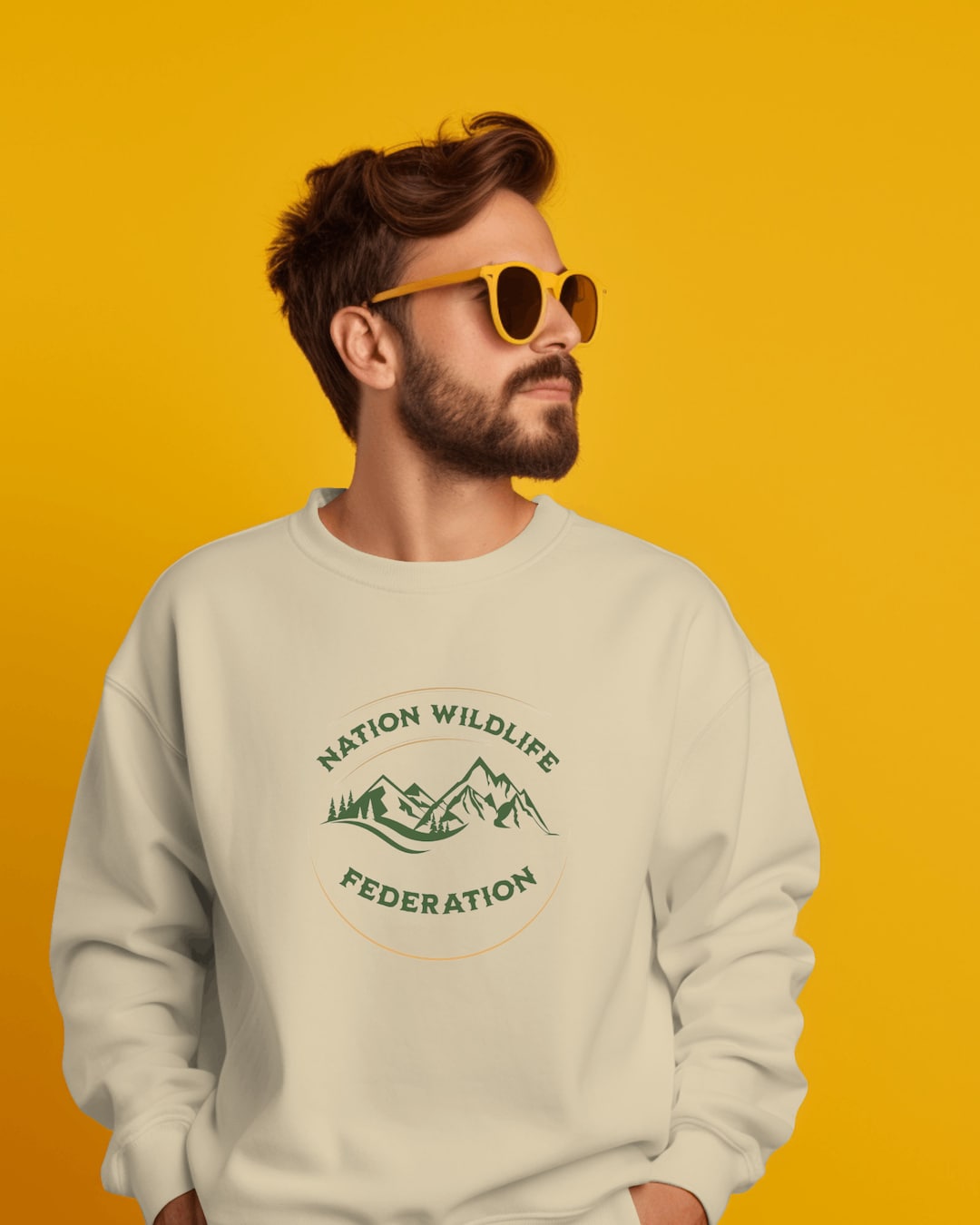 Nature-inspired Floral Wildlife Sweatshirt Eco-friendly Cotton Hand ...