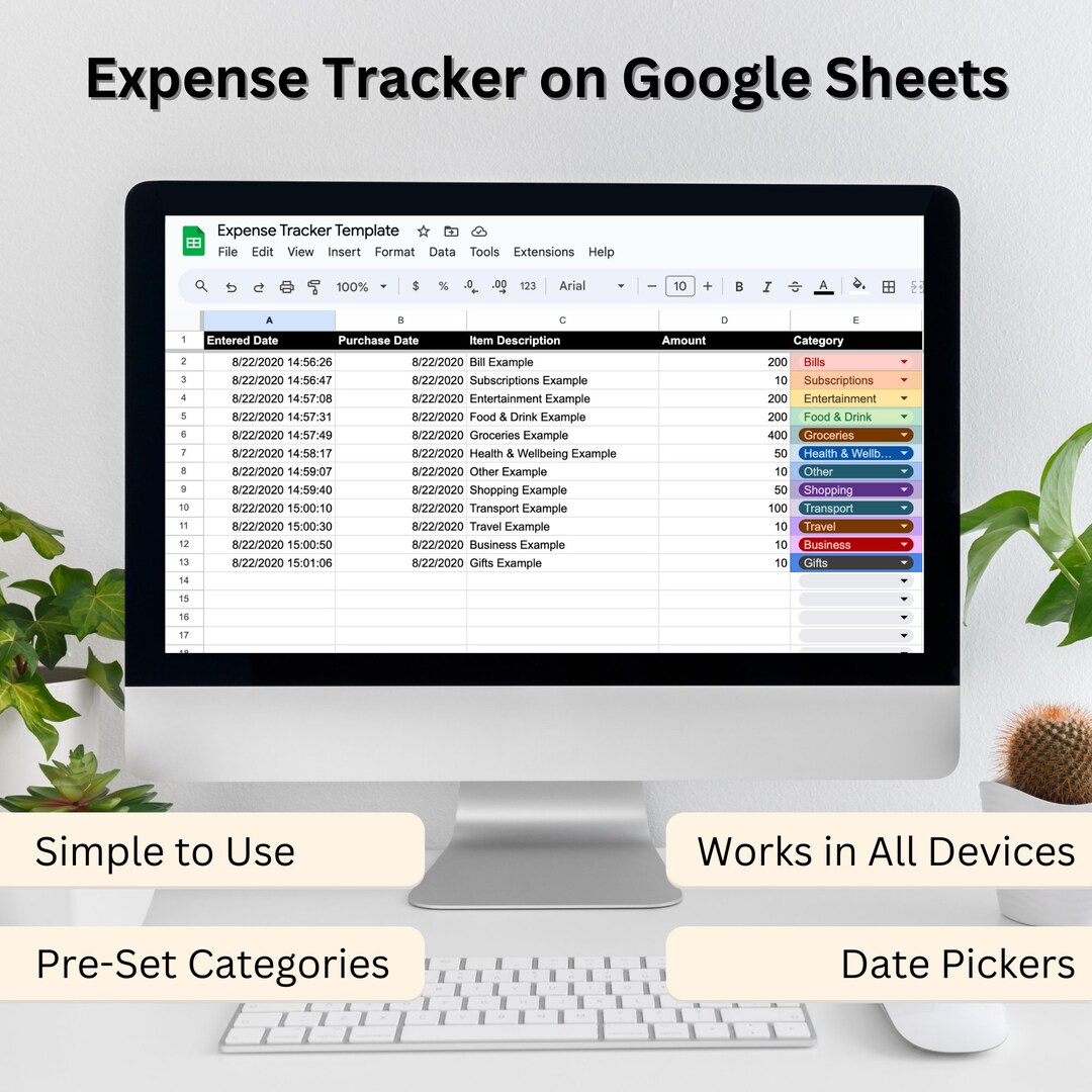 Digital Expense Tracker | Monthly Expense Summary | Budgeting Tool ...