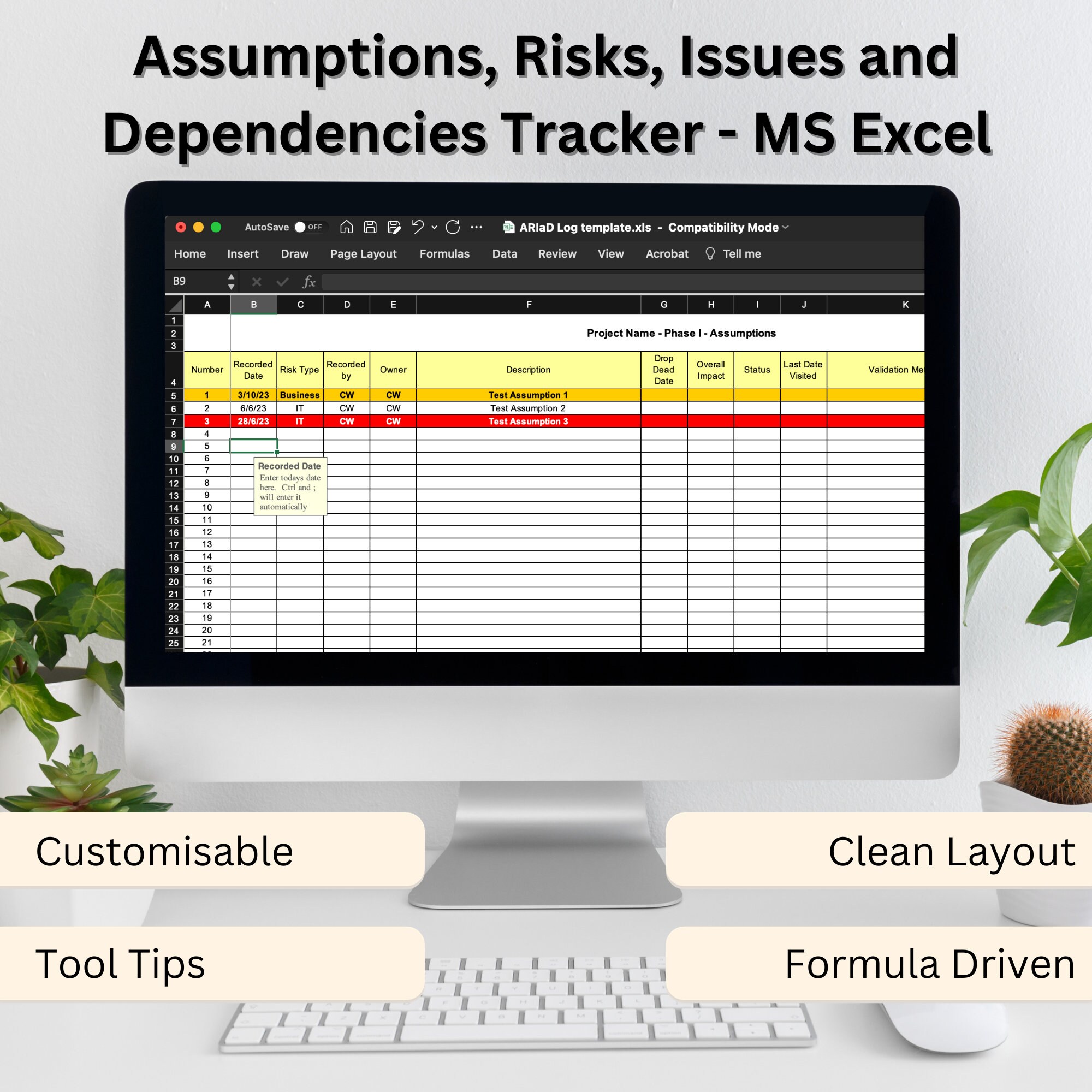 Digital ARIAD Tracker Project Management Tool Microsoft - Etsy
