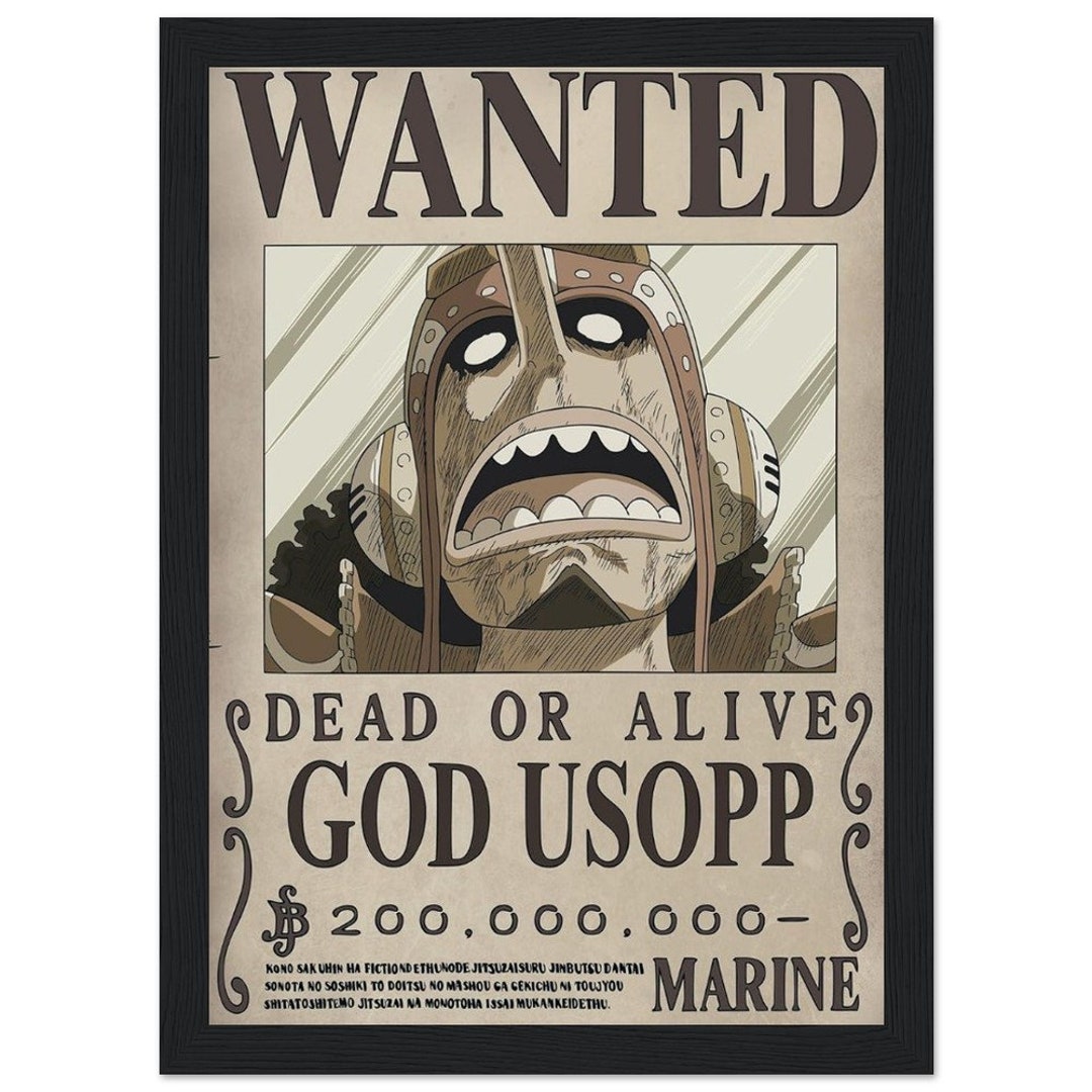 Usopp Wanted Dead or Alive One Piece - Etsy