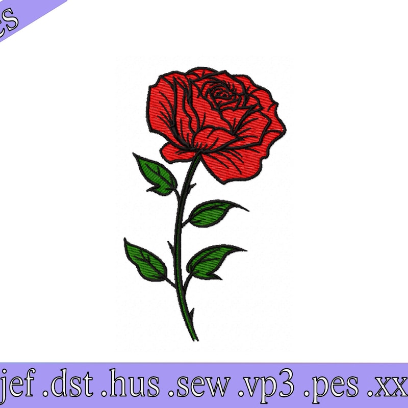 Rose Embroidery - Etsy