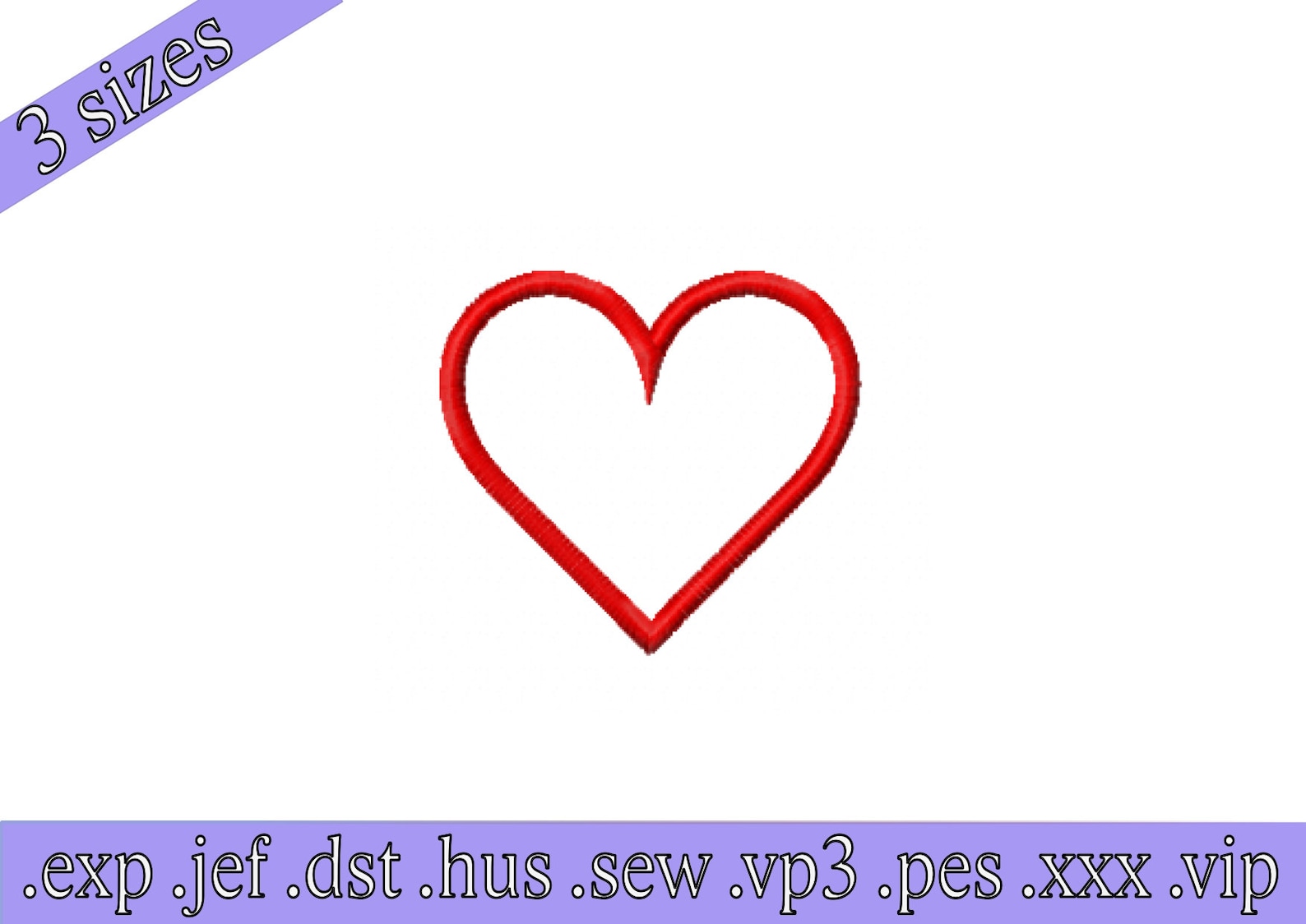 Applique Heart Embroidery Designs, Classic Red Heart Embroidery Design ...