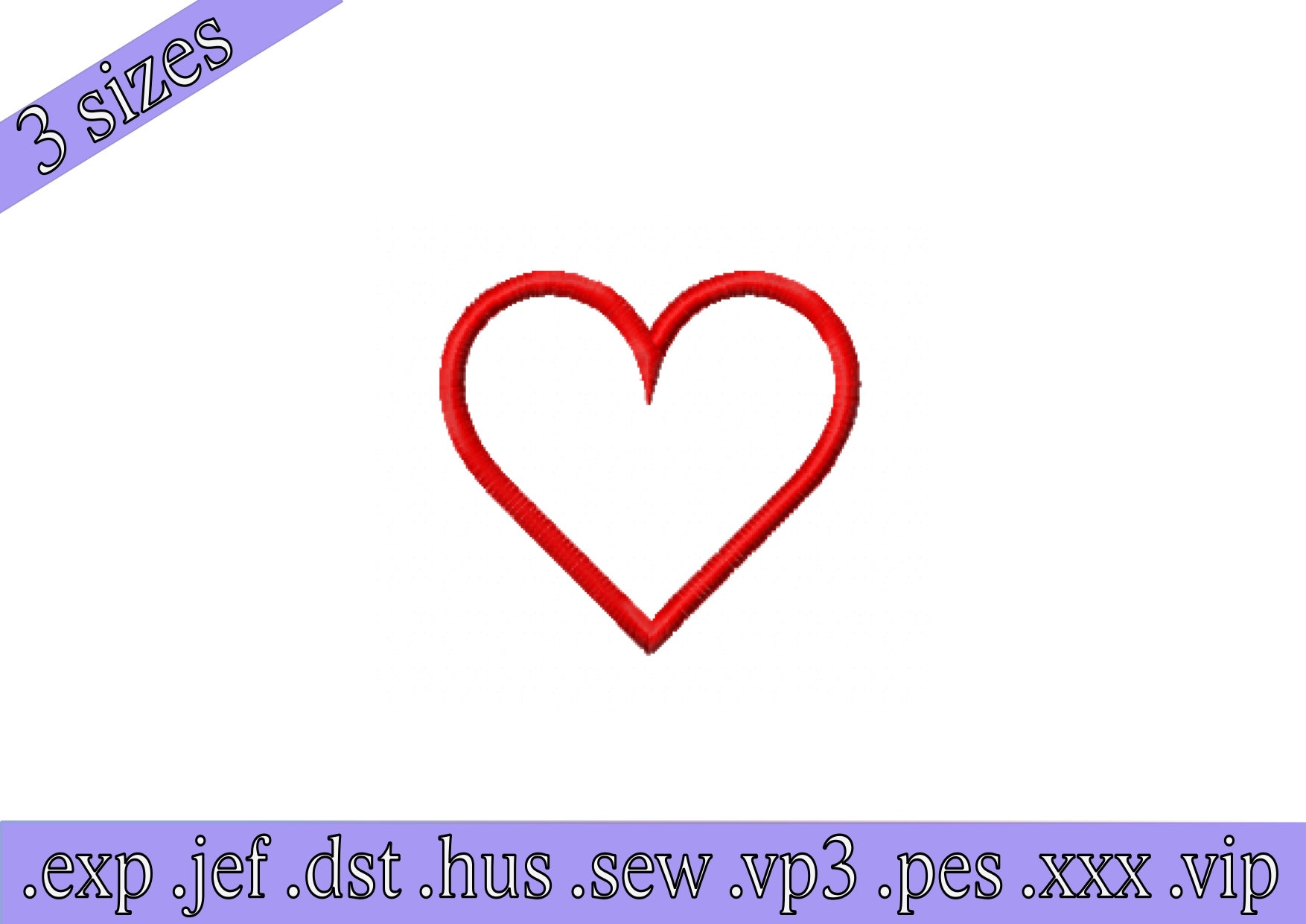Applique Heart Embroidery Designs, Classic Red Heart Embroidery Design ...