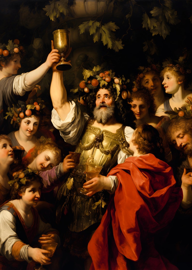 Dionysus Poster Instant Download Dionysus God of Wine Wall Art Decor ...