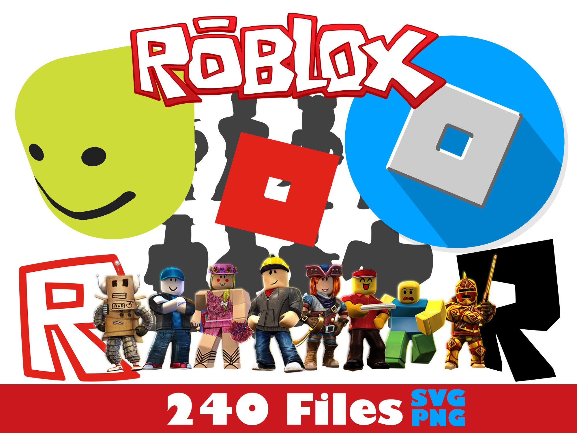 Bundle Roblox PNG SVG 240 Files, Roblox PNG Clipart,roblox Svg, Clipart ...