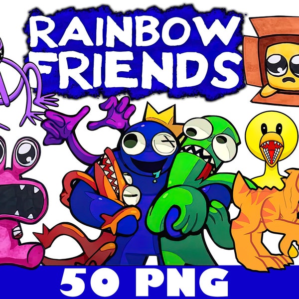 Rainbow Friends Clipart - Etsy