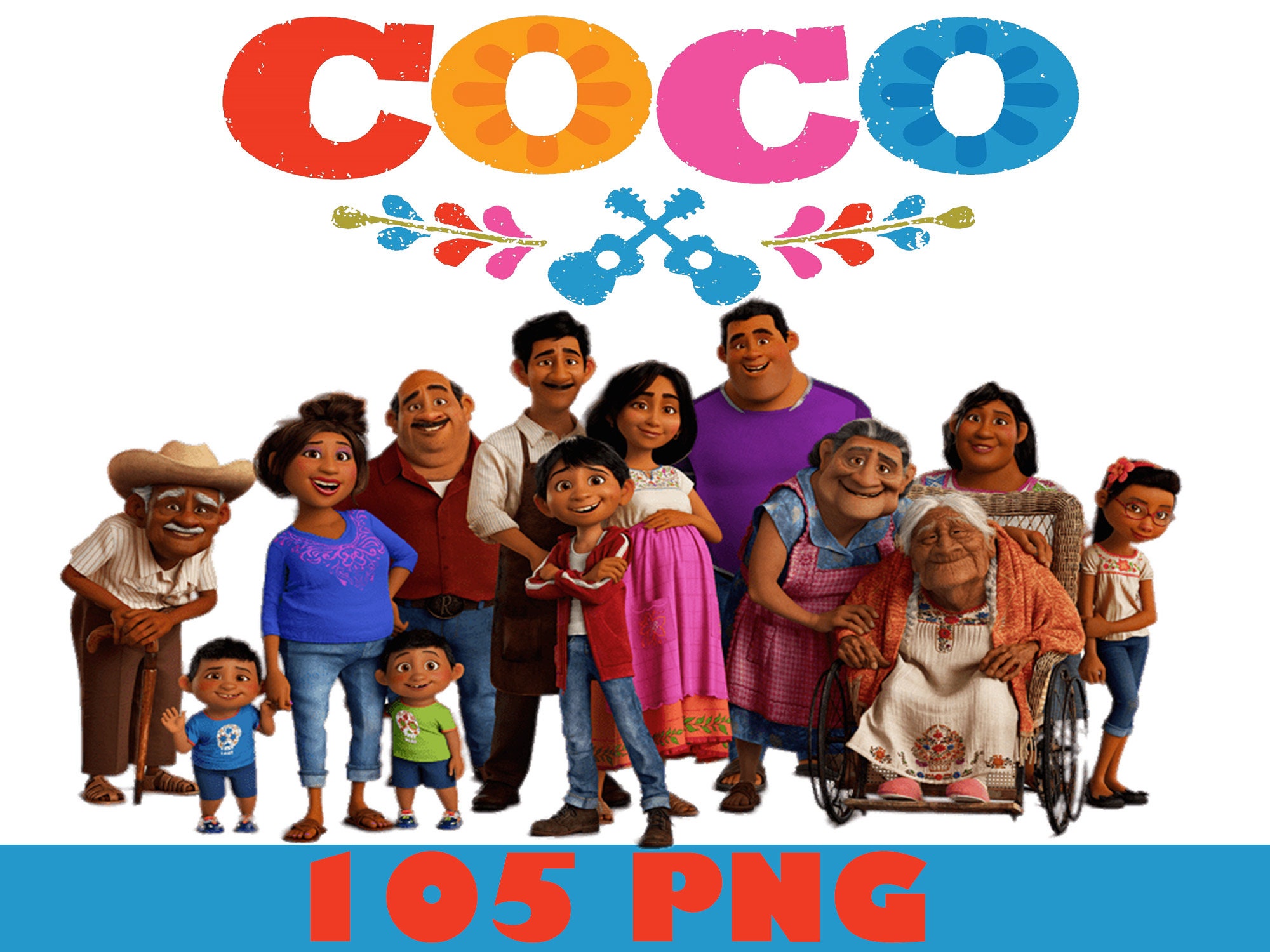 COCO PNG, Coco PNG Clipart, Coco Birthday, Coco Instant Download - Etsy