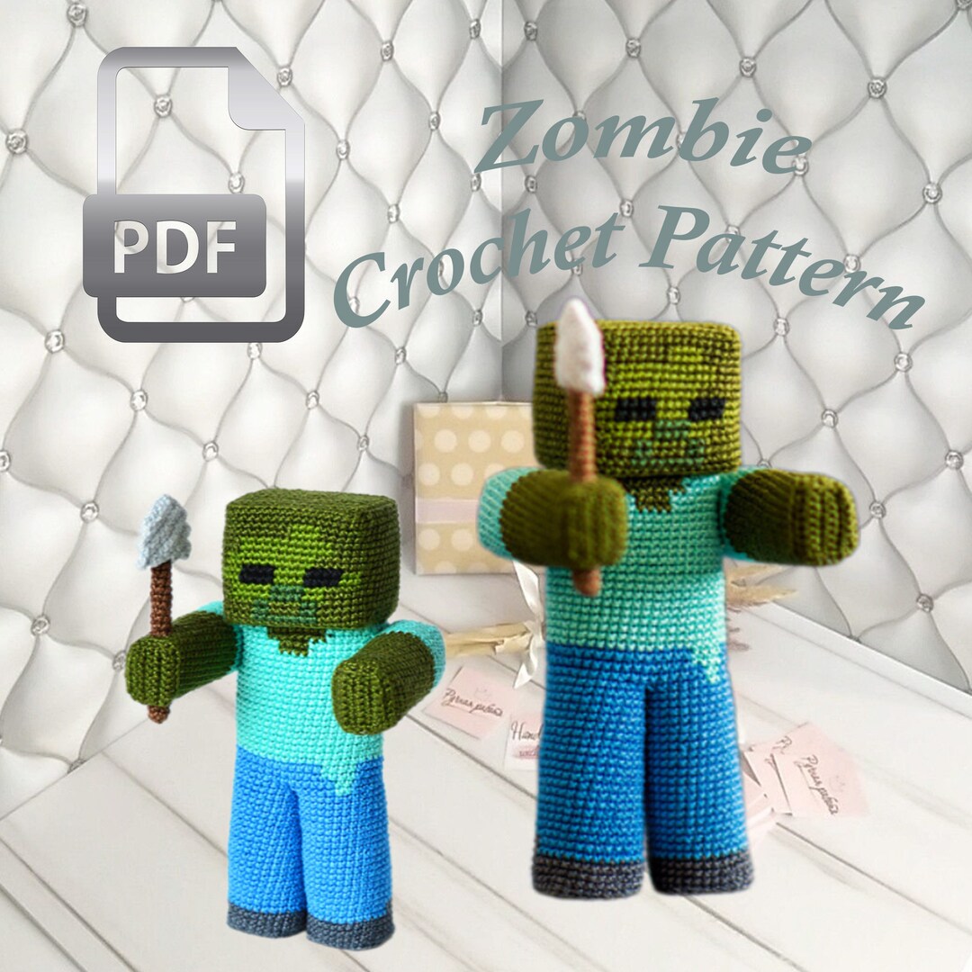 Minecraft Crochet Pattern PDF, Minecraft Amigurumi, Zombie Amigurumi ...