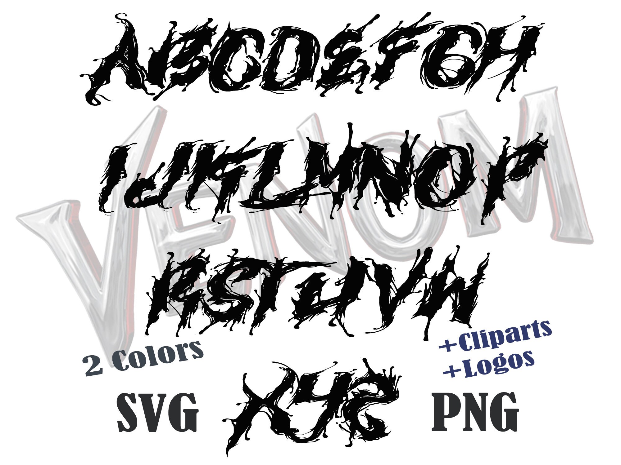 Venom Font, Venom Alphabet Svg, Venom Font Svg, Venom Font, Venomy Svg ...