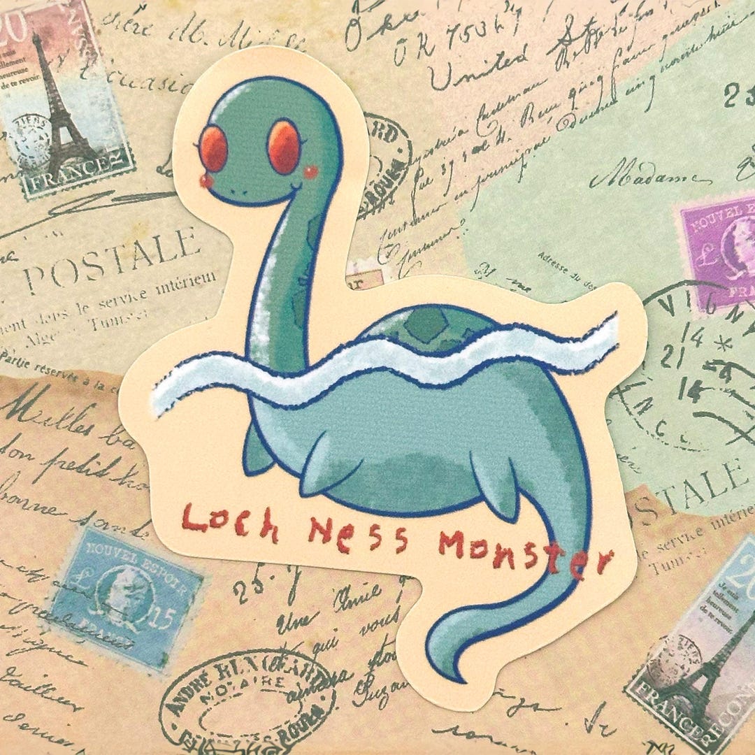 Loch Ness Monster Sticker – Waterproof Glossy Vinyl, Scottish Gift - Etsy