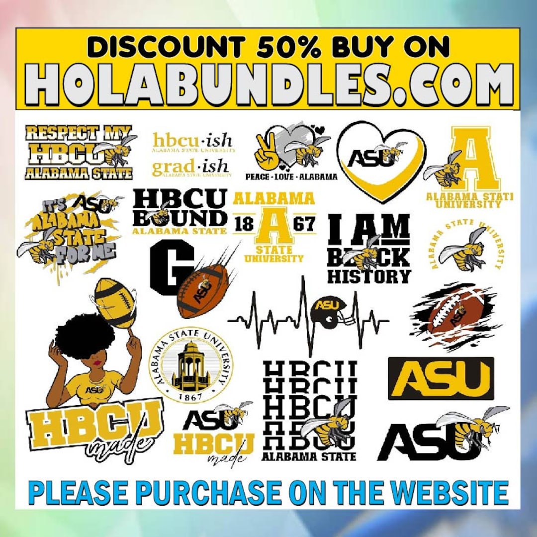 Alabama State University and Hbcu Svg Bundle High-quality - Etsy