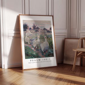 Psalm 100 Vintage Bible Verse Christian Art Print Christian Wall ...