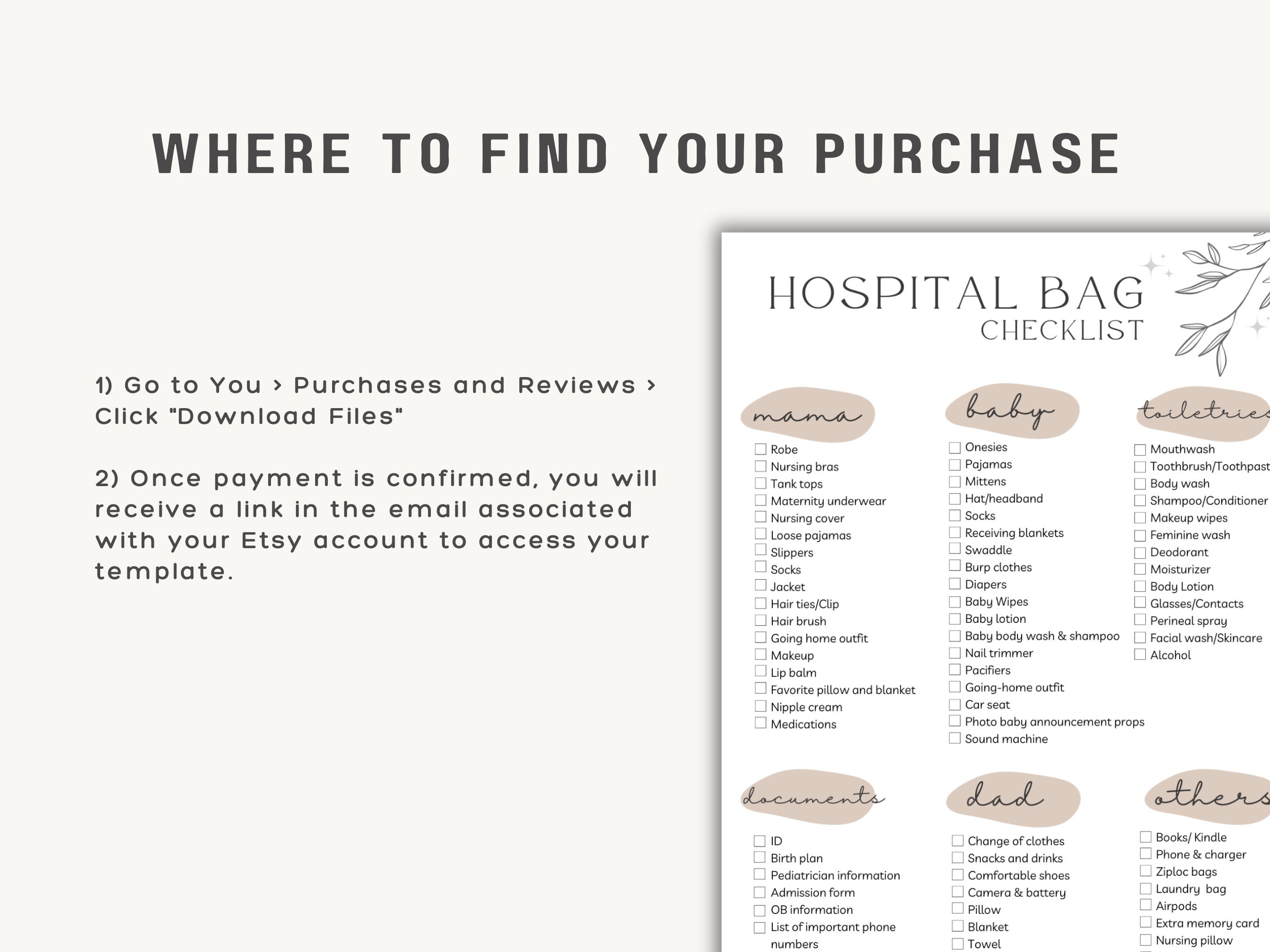 Hospital Bag Checklist | Birth Packing List | Labor and Delivery ...