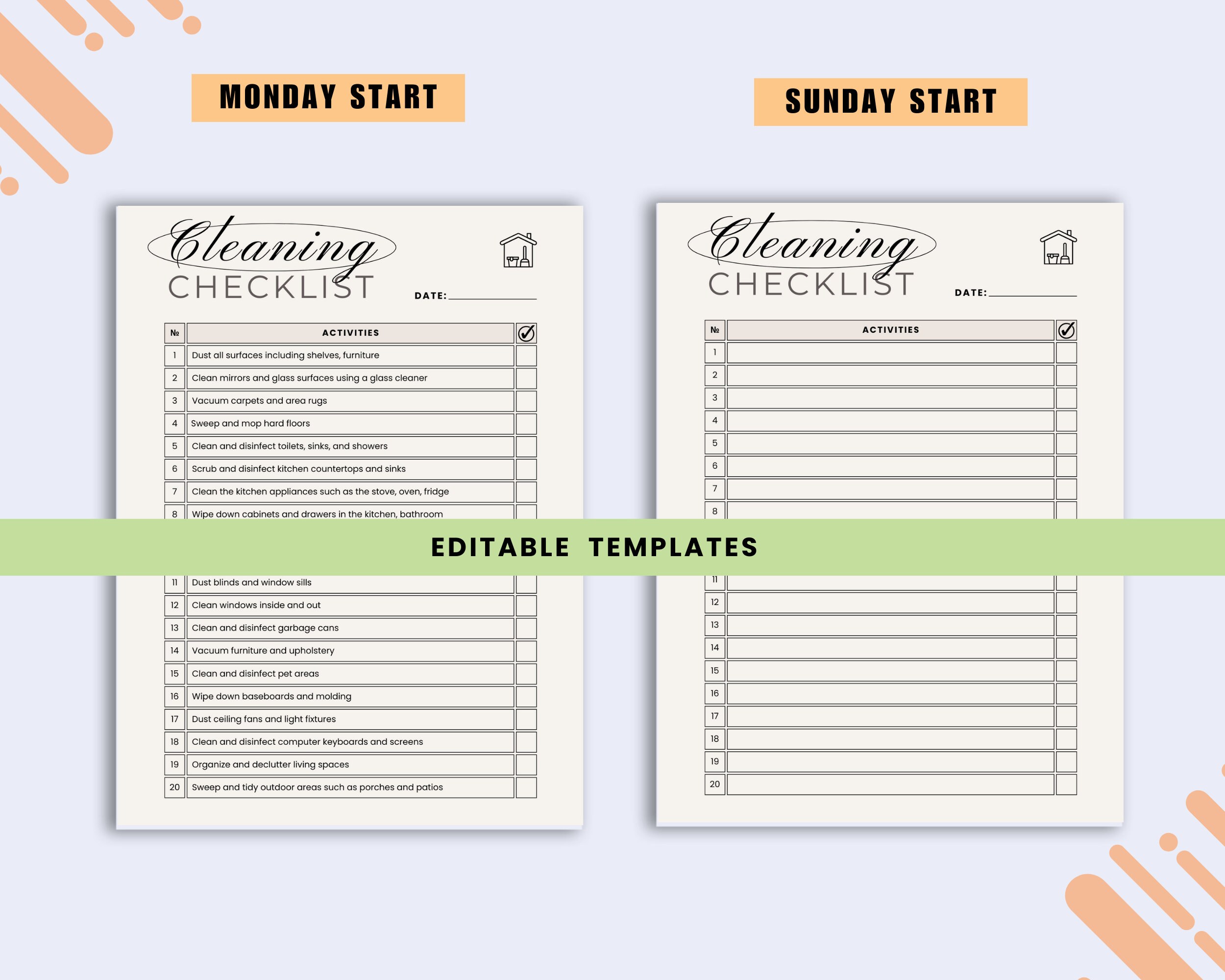 Office Cleaning Checklist Printable, Professional Cleaning Routine ...