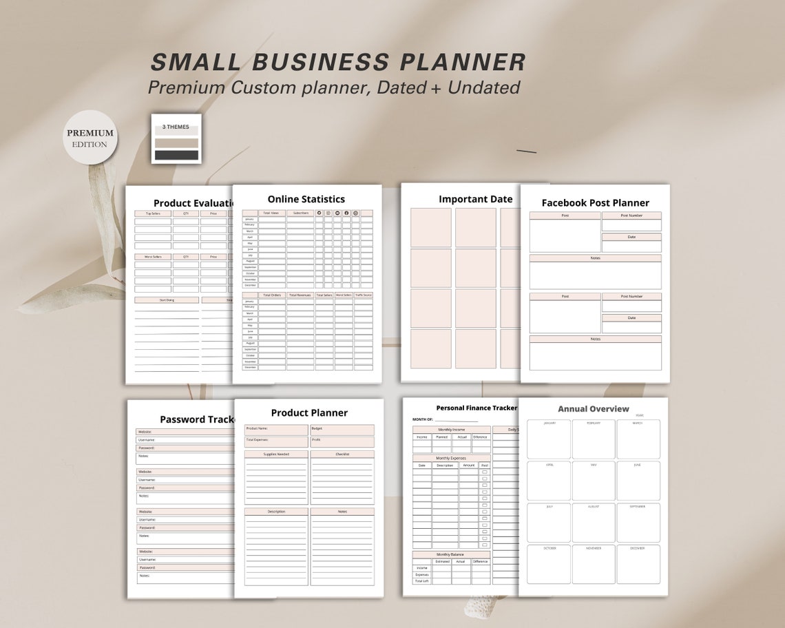 Printable Business Planner Small Business Plan Online Business Etsy ...