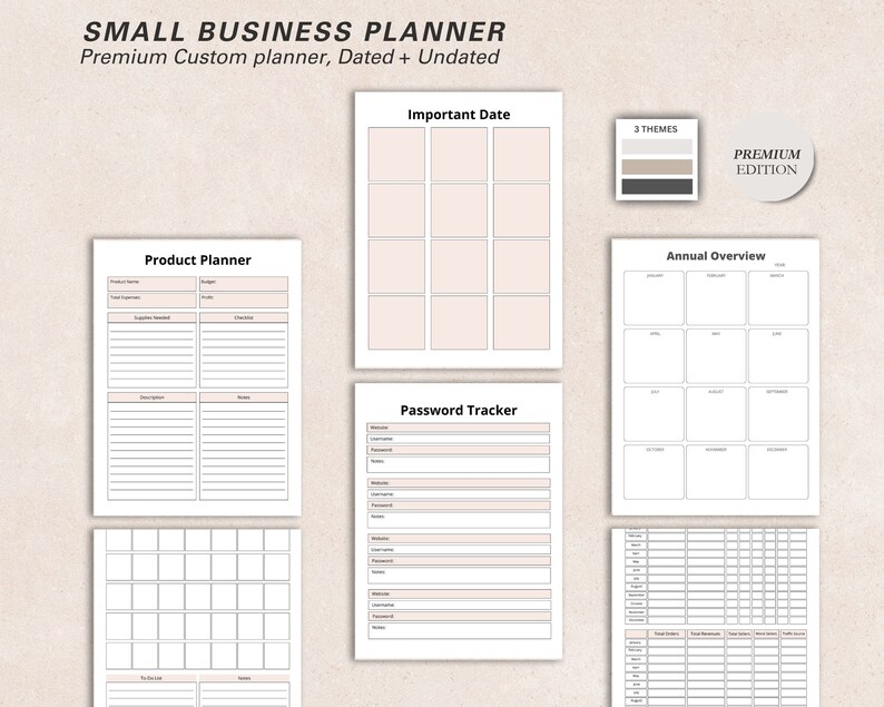 Printable Business Planner Small Business Plan Online Business Etsy ...