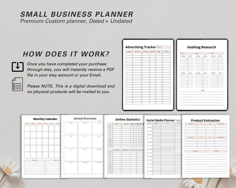 Printable Business Planner Small Business Plan Online Business Etsy ...