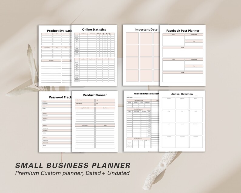 Printable Business Planner Small Business Plan Online Business Etsy ...