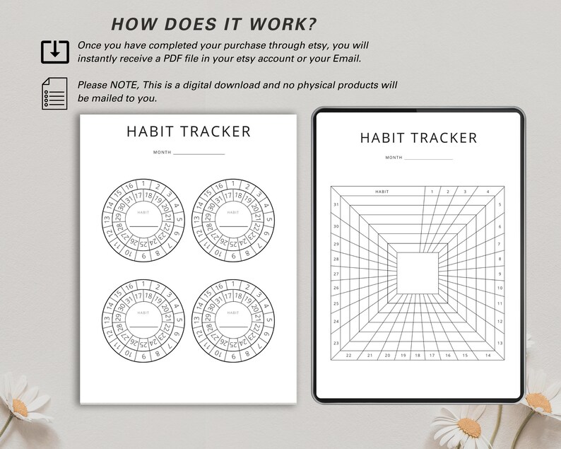 Habit Trackers || Printable Tracker || Personalized Habit || Habit ...