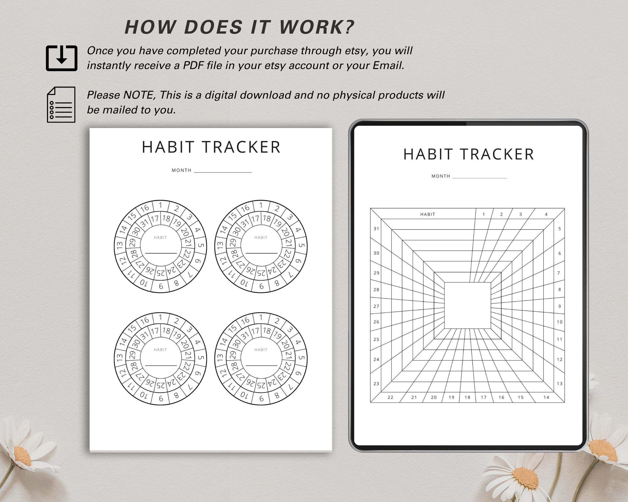 Habit Trackers Printable Tracker Personalized Habit Habit Planning Tool ...