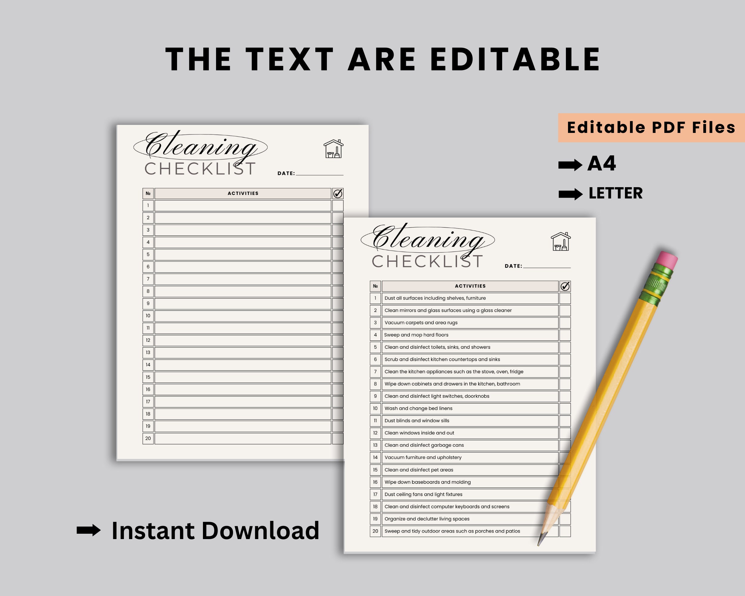 Office Cleaning Checklist Printable, Professional Cleaning Routine ...