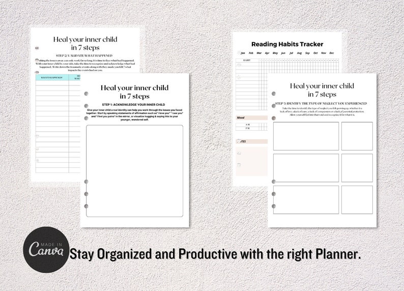 Trauma Healing Workbook Editable Trauma Processing Journal PTSD ...