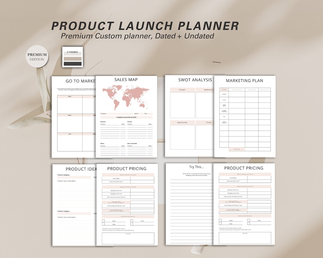 Product Launch Planner | Course Marketing Plan | Printable Course ...