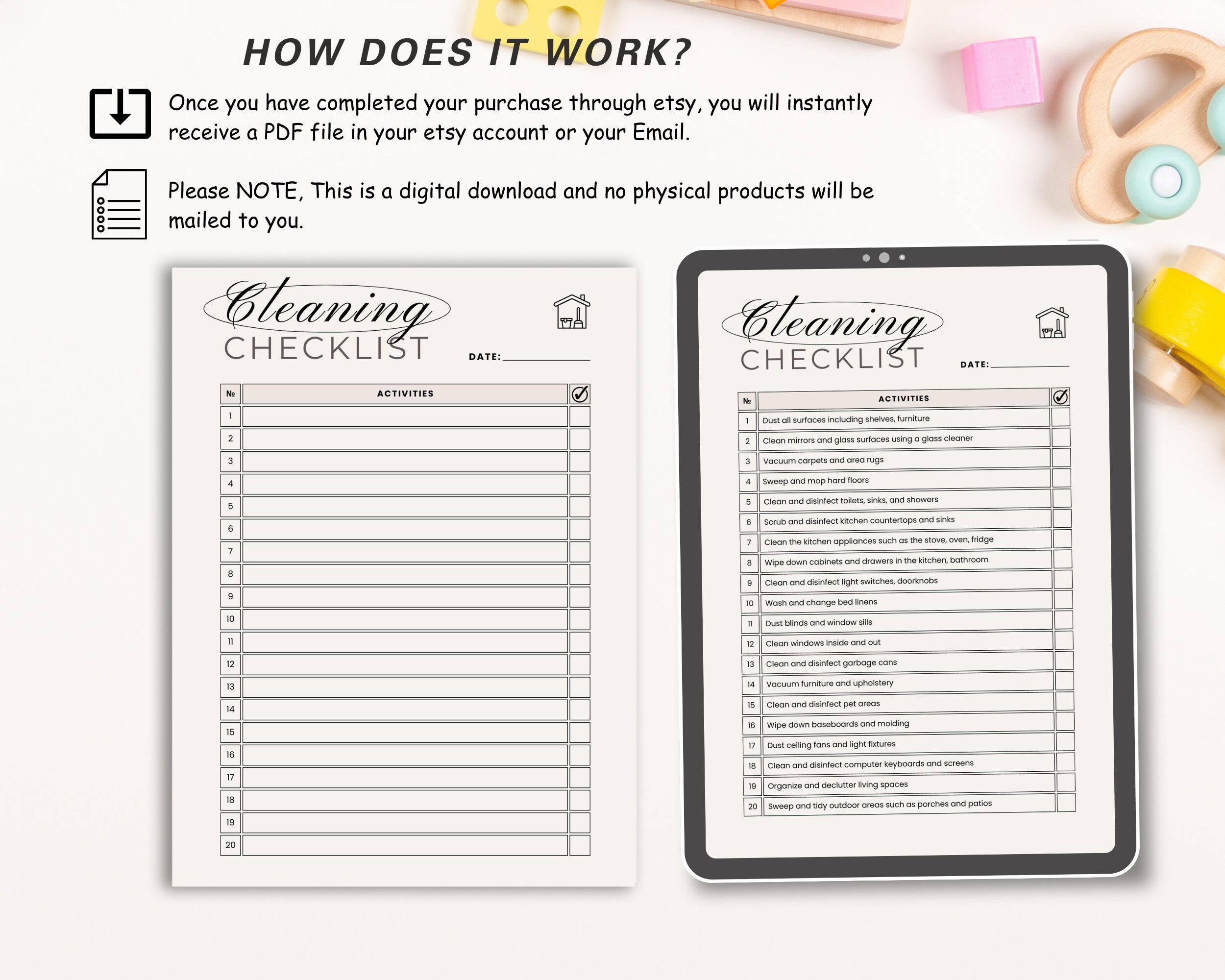Office Cleaning Checklist Printable, Professional Cleaning Routine ...