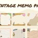 Vintage Memo Pad, Printable Memo Sheet, Back to School Memo Pad, Office ...