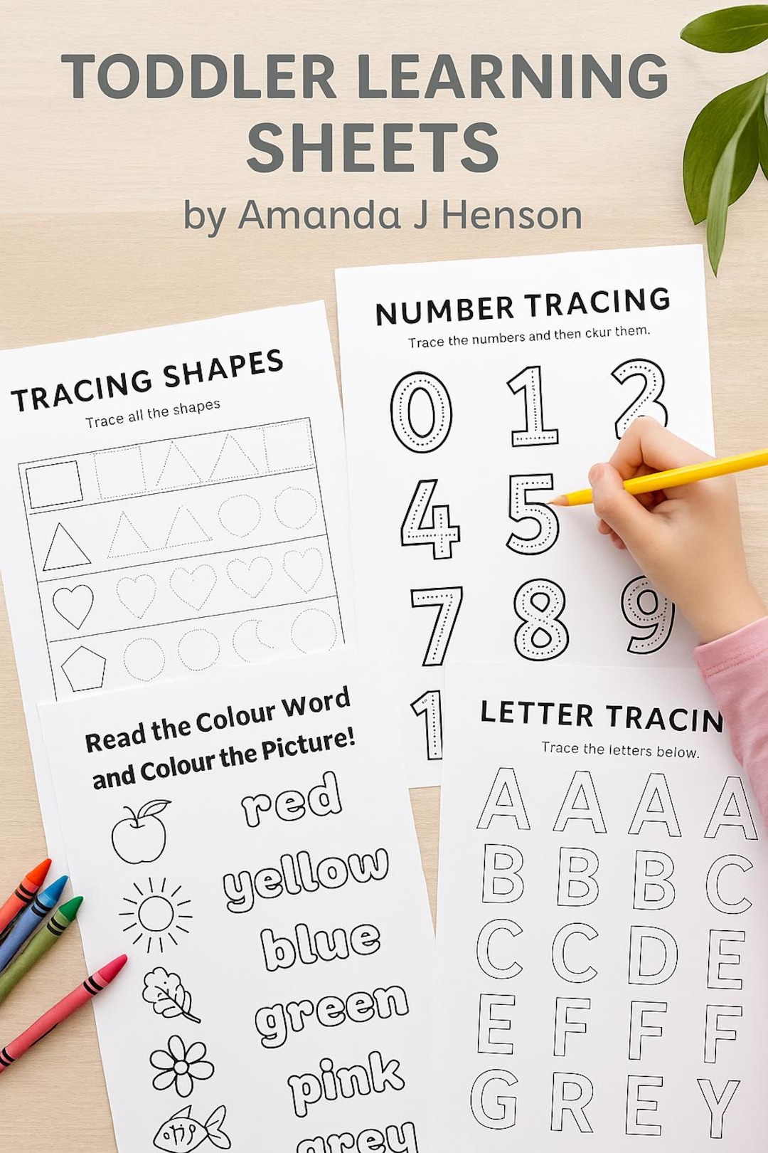 ABC & 123 Tracing Pack – Printable Toddler Worksheets for Ages 2–4 - Etsy