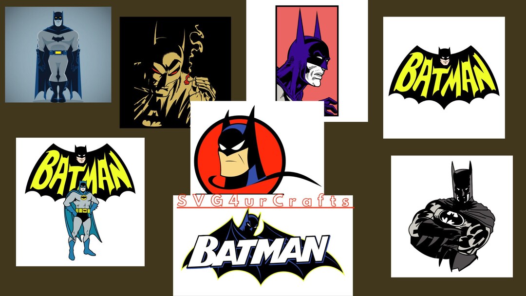 8 Batman SVG Superhero Cut Files for DIY Crafts Digital - Etsy