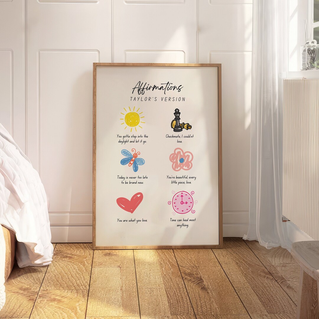 Affirmations Taylor's Version Print Taylor Swift Poster Taylor Swiftie ...