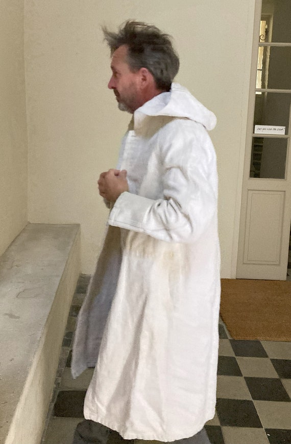 1920s Vetra Vintage French Butcher Coat Heavy Cotton … - Gem