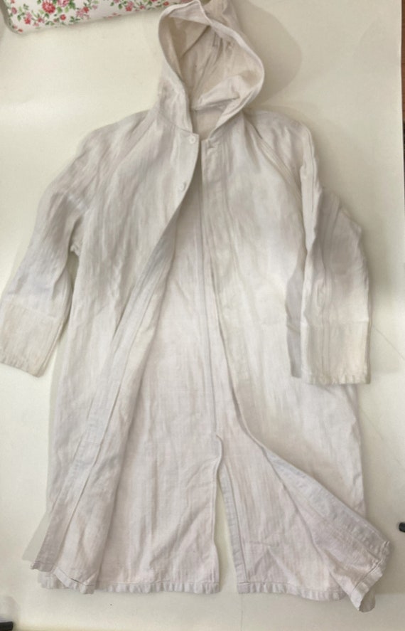 1920s Vetra Vintage French Butcher Coat Heavy Cotton … - Gem