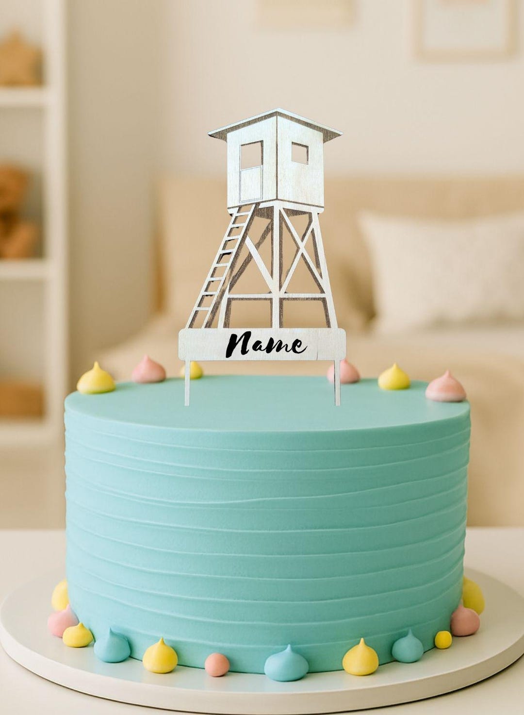 Hunter Cake Topper SVG • Wooden Hunting Stand Cake Topper • Birthday ...