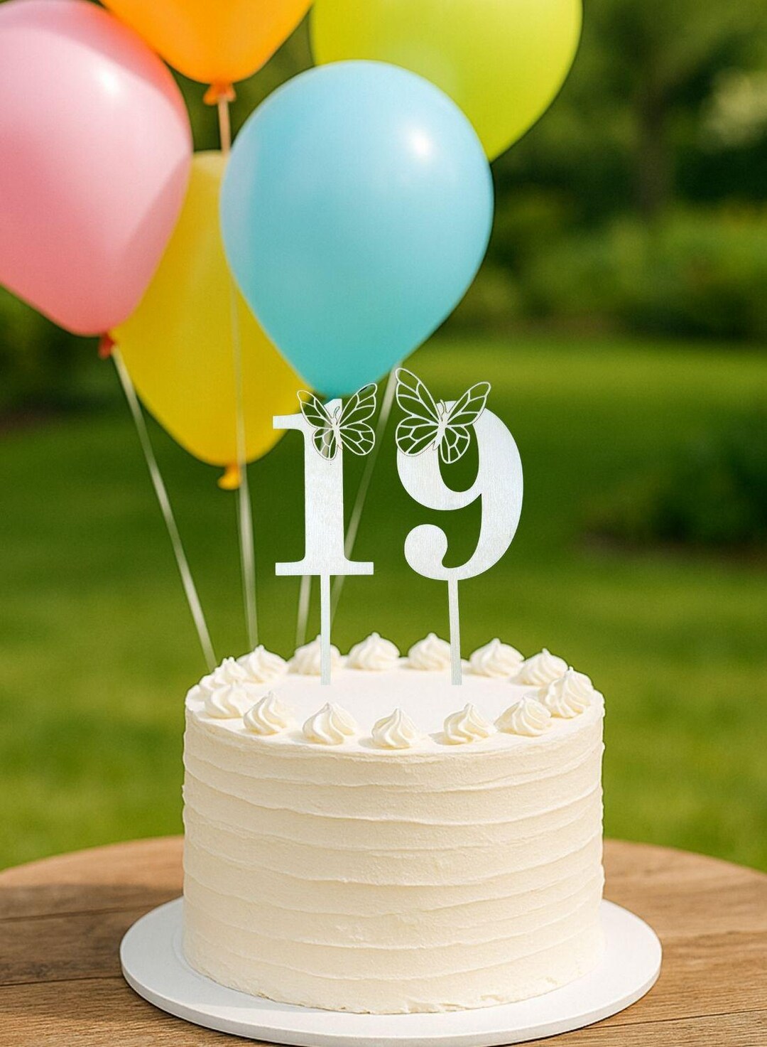 Butterfly Number Cake Topper • Laser Cut Floral Birthday Design ...