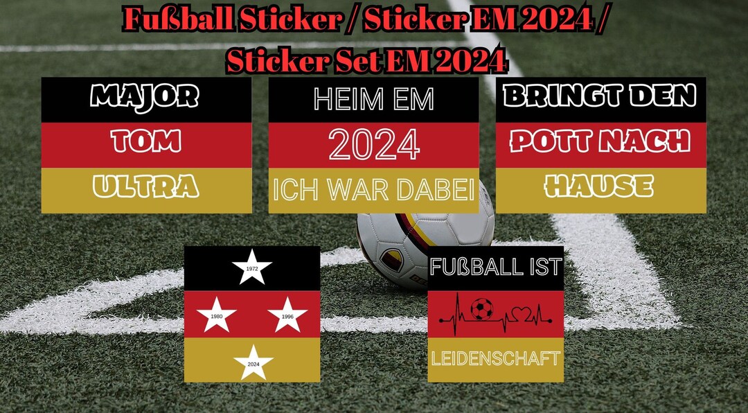 EM 2024 Stickers and Decals Germany/ Football Stickers EM 2024 ...
