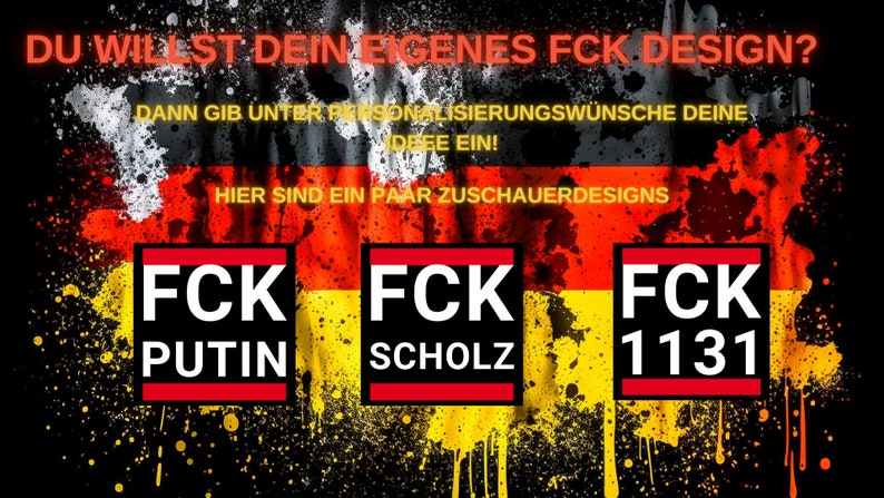 FCK Parteien Aufklber und Sticker Set (FCK AFD, Linke, Grüne, Cdu, Csu ...