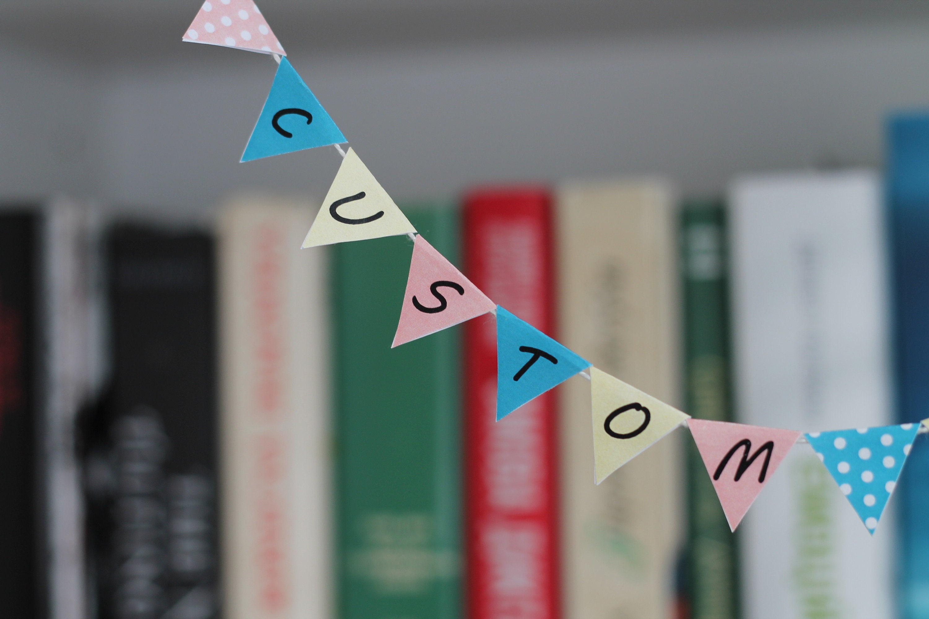 Mini Bunting, Printable Bunting, Yellow Blue Pink, Cake Banner, Event ...