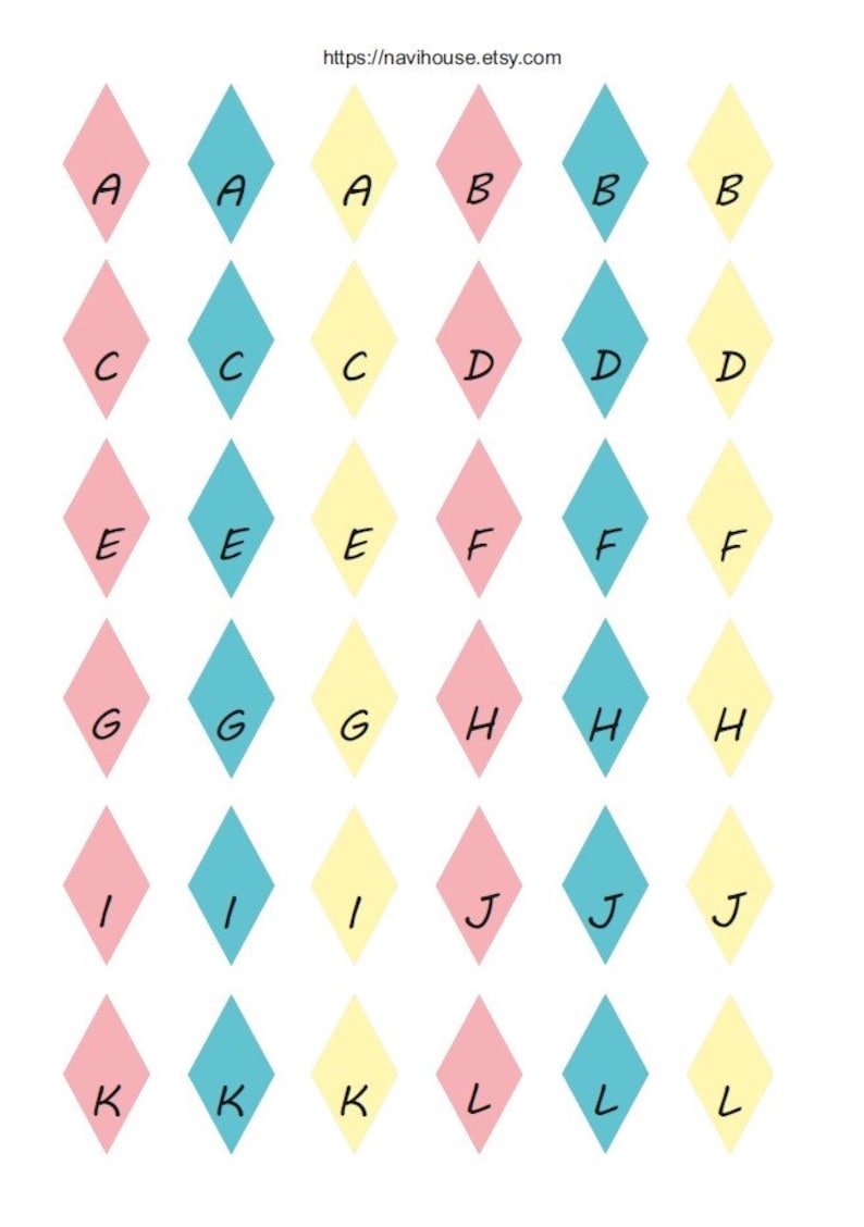 Mini Bunting, Printable Bunting, Yellow Blue Pink, Cake Banner, Event ...
