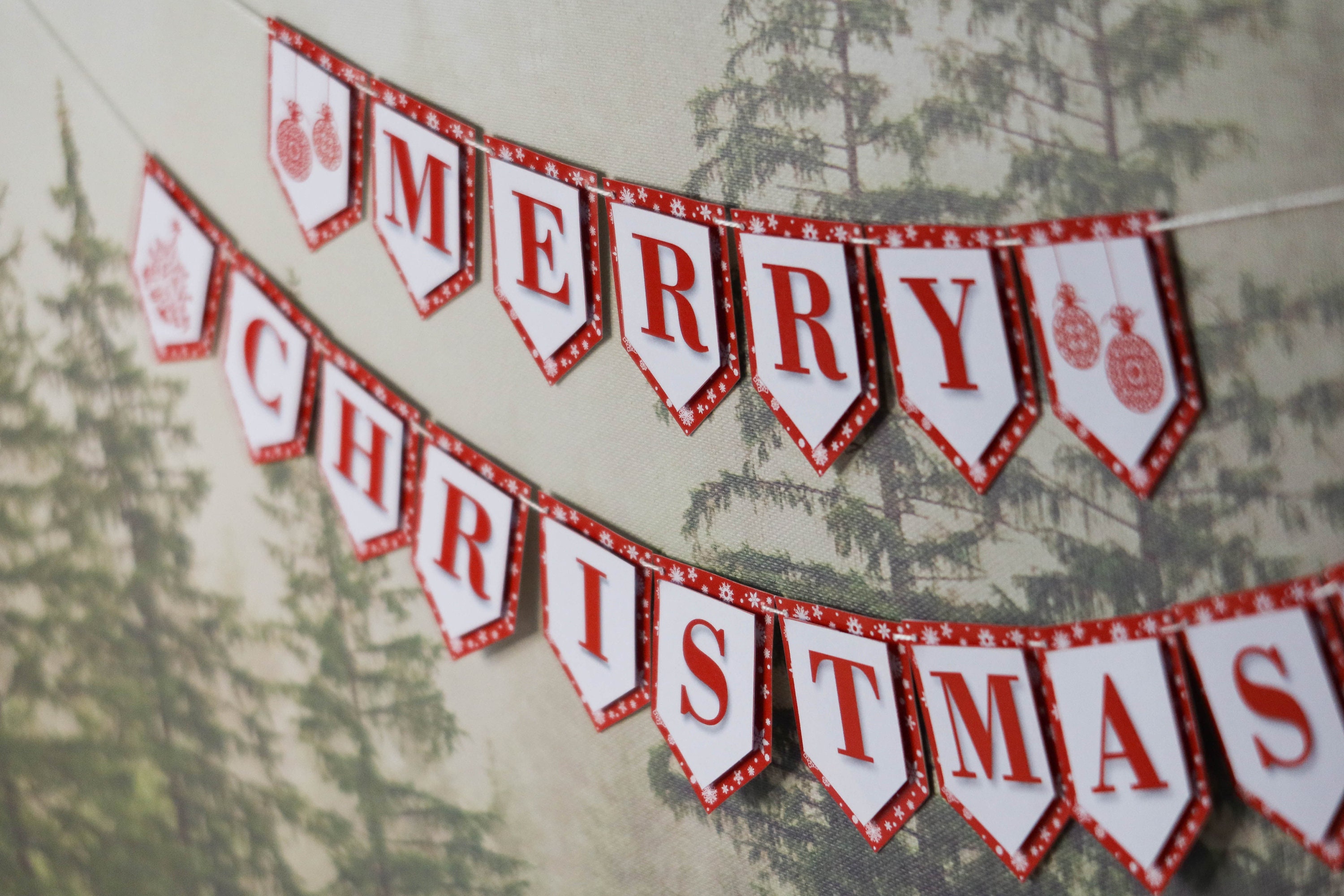 Printable PDF Banner, Merry Christmas PDF Banner, DIY Printable ...