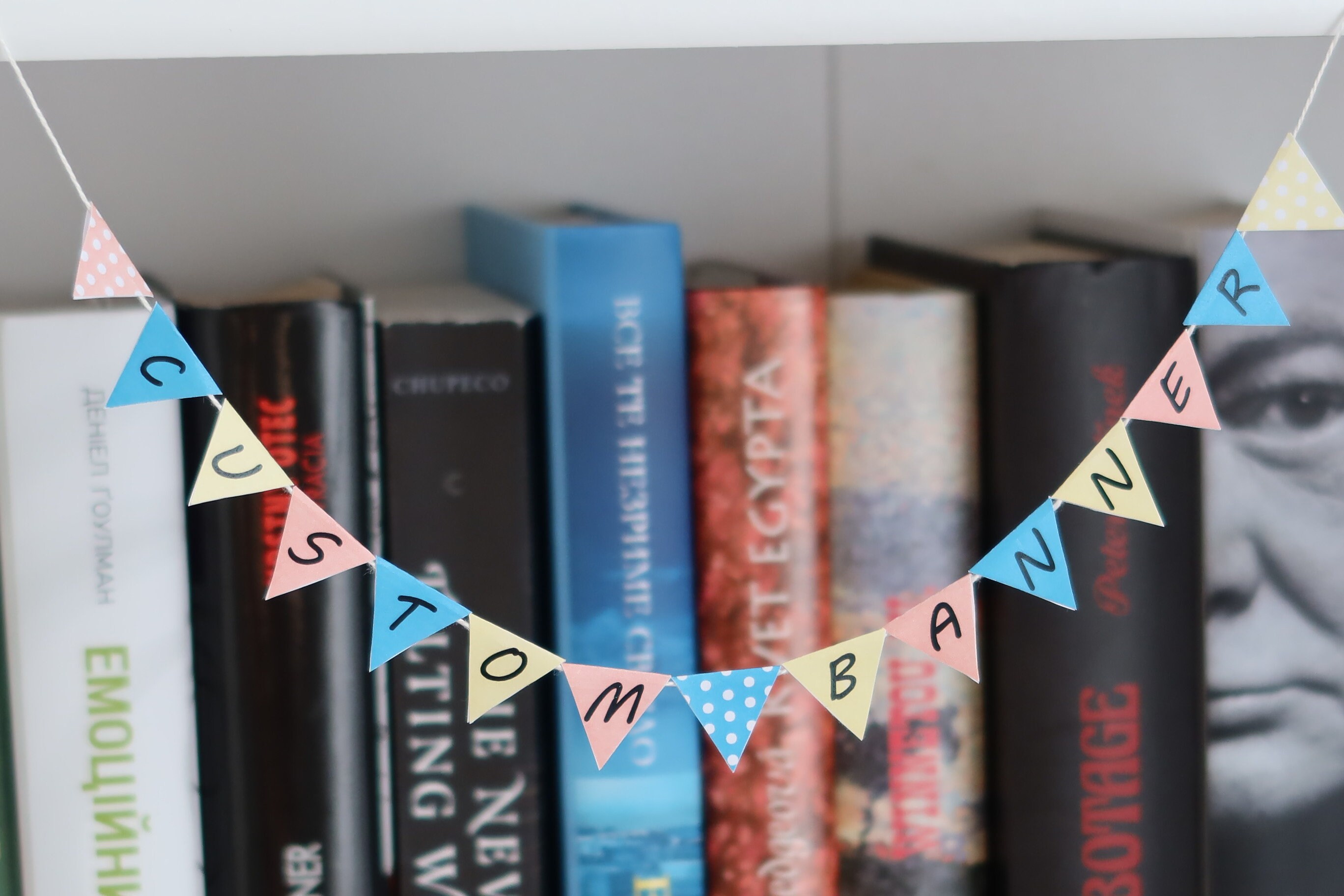 Mini Bunting, Printable Bunting, Yellow Blue Pink, Cake Banner, Event ...